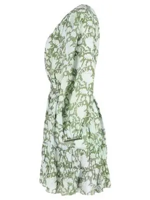 Maje Floral-pattern Mini Dress - Green