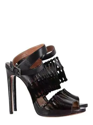 Alaïa Cut-out Ankle-strap Sandals - Black