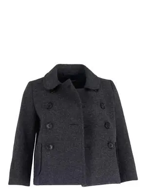 Comme Des Garçons Double-breasted Short Coat - Grey