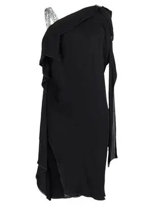 Roland Mouret Asymmetric Draped Dress - Black