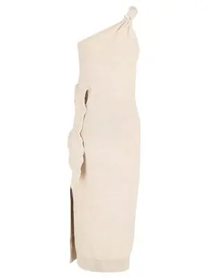 Jacquemus La Robe Maille Noeud Midi Dress - Neutrals
