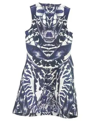 Alexander McQueen Printed Mini Dress - Blue