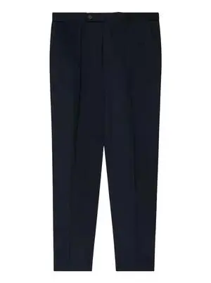 Incotex Pleated Tapered Trousers - Blue