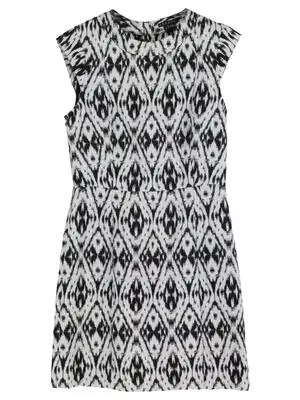 Theory Ikat-print Mini Sheath Dress - White