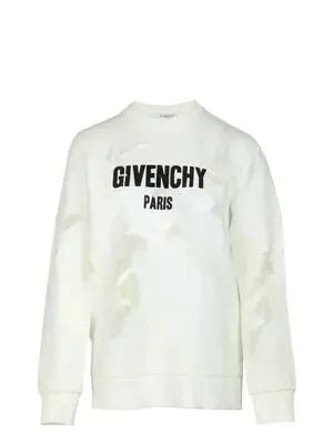 Givenchy Distressed Chest-logo Sweatshirt - White