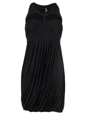 Versace Gathered Mini Dress - Black