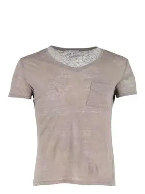 Sandro V-neck Pocket T-shirt - Neutrals