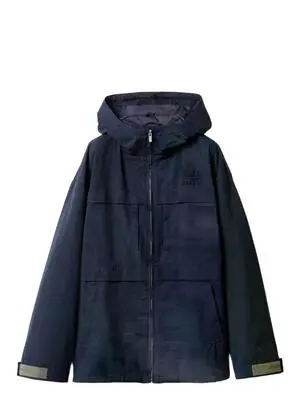 Miu Miu Drawstring Parka Coat - Blue