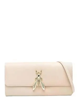 Patrizia Pepe Essential Fly Leather Clutch - Neutrals