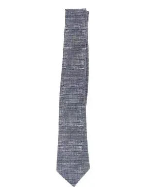 Bottega Veneta Printed Cotton Tie - Blue