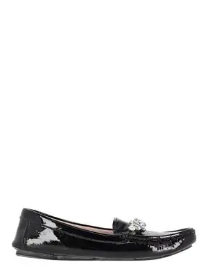 Miu Miu Upper-embellished Leather Loafer - Black