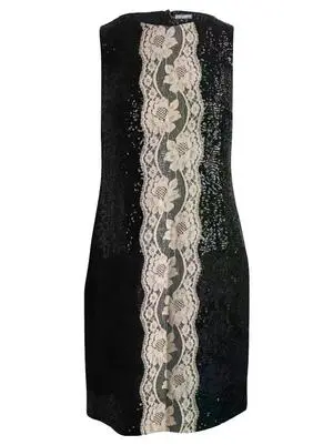 Dolce & Gabbana Lace Sequin Mini Dress - Black