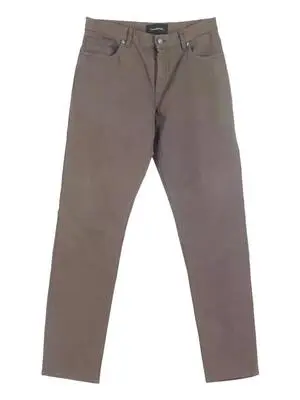 Ermenegildo Zegna Logo-patch Trousers - Brown
