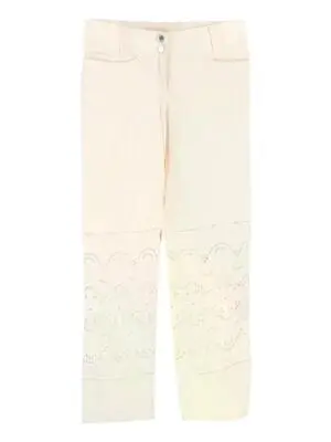 Dolce & Gabbana Broderie-anglaise Trousers - Neutrals