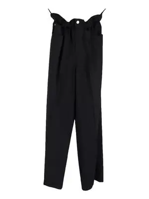 Miu Miu Straight-leg Wool Trousers - Black
