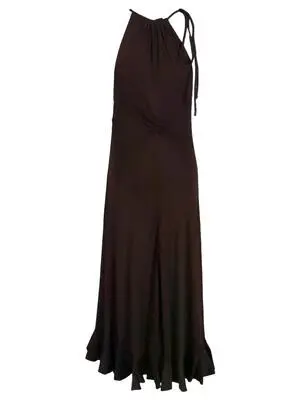 Proenza Schouler Cut-out Ruched Maxi Dress - Brown