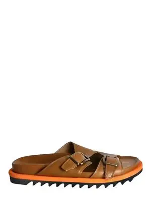 Dries Van Noten Buckled Leather Sandals - Brown
