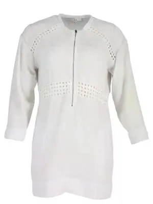 IRO PARIS Perforated-detail Mini Dress - White