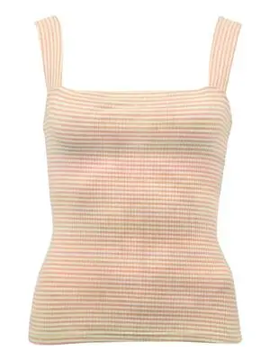 REFORMATION Ribbed Striped Tank Top - Pink