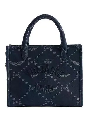 Zadig&Voltaire Angel Monogram Denim Tote - Blue