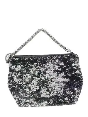 JIMMY CHOO Medium Callie Sequin Chain Tote Bag - Black