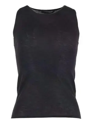 Gucci Cashmere Sleeveless Top - Black