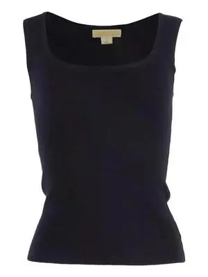Michael Kors Square-neck Sleeveless Top - Black