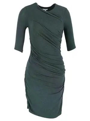 Helmut Lang Gathered Bodycon Dress - Green
