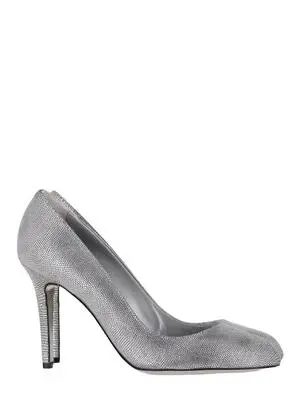 SERGIO ROSSI Round-toe Leather Pumps - Silver