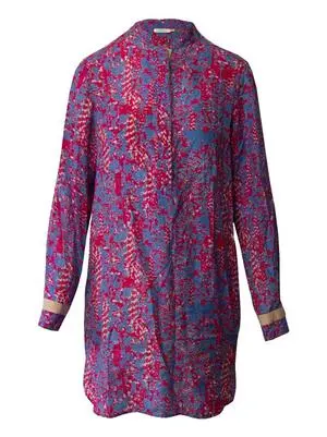 See By Chloé Printed Silk Shirt Dress - Red