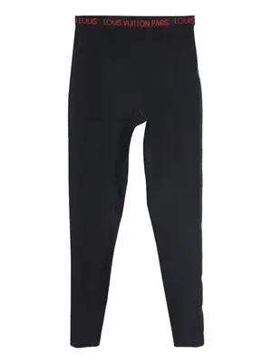 LOUIS VUITTON Logo-waistband Leggings - Black