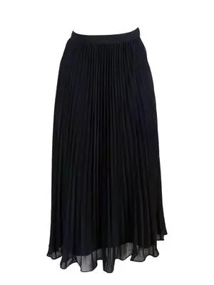 SELF-PORTRAIT Chiffon Pleated Skirt - Blue