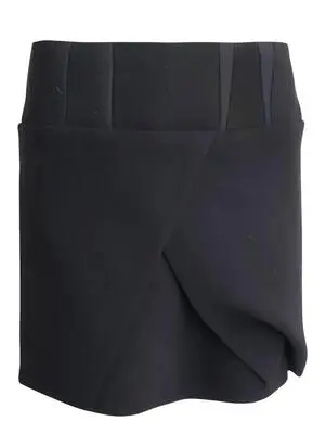 Balenciaga Overlapping-detail Mini Skirt - Black