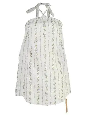 REFORMATION Mini Printed Dress - White