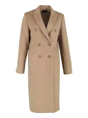 JOSEPH Double-breasted Wool Coat - Neutrals