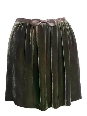 Sandro Bow-detail Mini Skirt - Green