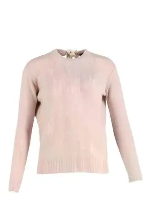 JOSEPH Crew-neck Tie-back Sweater - Pink