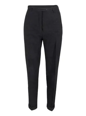 Sportmax Tapered Cotton Trousers - Grey