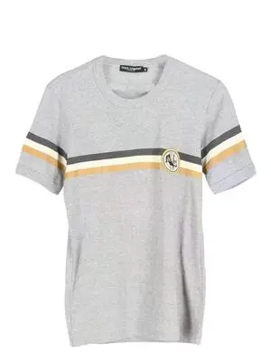 Dolce & Gabbana Ski-badge Striped T-shirt - Grey