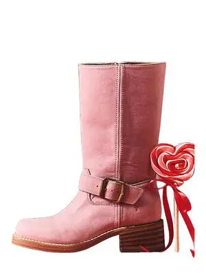 Frye Campus Buckle Boots - Pink