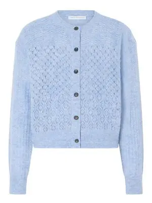Maria Mcmanus Pointelle-knit Cardigan - Blue