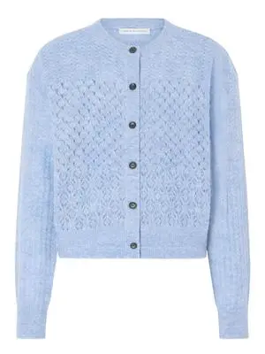 Maria Mcmanus Pointelle-Knit Cardigan Cream