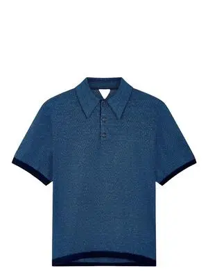 Bottega Veneta Polo Shirt Navy And Squill - Blue