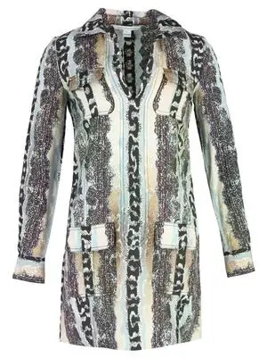 Diane Von Furstenberg Vintage Long-sleeve Mini Dress - Brown