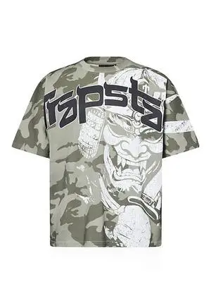 Trapstar Samurai Camo-print Cotton T-shirt - Green
