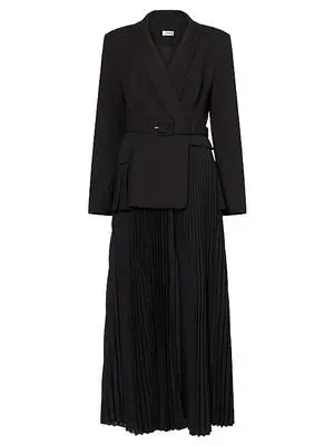 Simkhai Alexandra Blazer Woven Midi Dress - Black