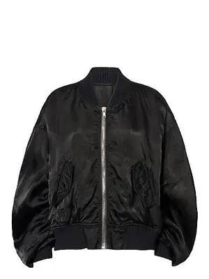 Rick Owens Woven Flight Bomber Jacket - Black
