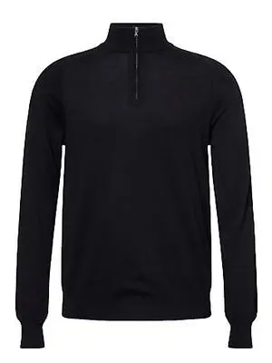 Sunspel Sea Island Cotton And Cashmere-blend Jumper - Black