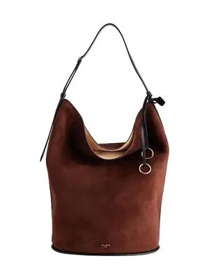 Alaïa Large Suede Bucket Bag - Brun
