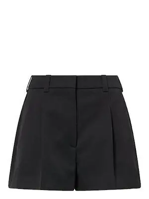 Givenchy Pleated Mid-rise Wool Shorts - Black